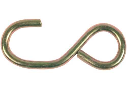 1" Light Duty Zinc S-Hook – 1,500 lb Break Strength
